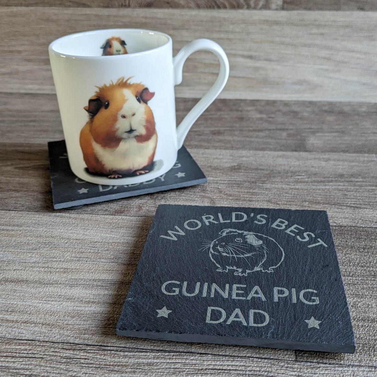 Guinea Pig Dad Slate Coaster – Everything Guinea Pig
